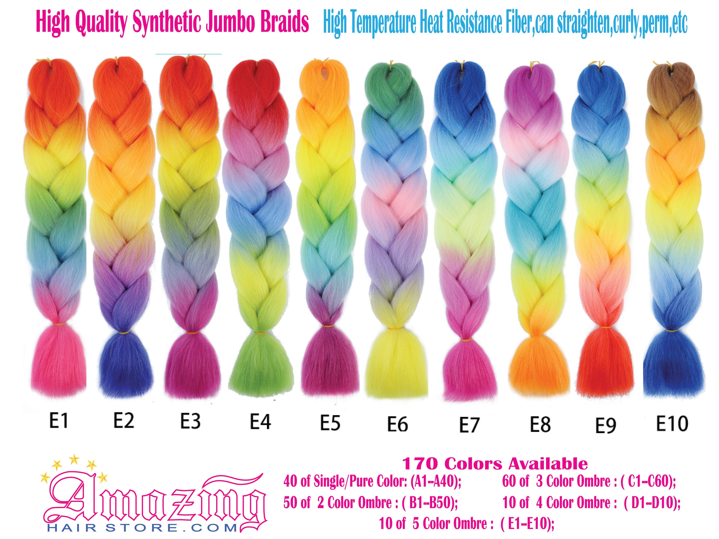 Buy 10 Get 12 PACKS Color A1~A40 of 255 Fancy Color High Quality ...