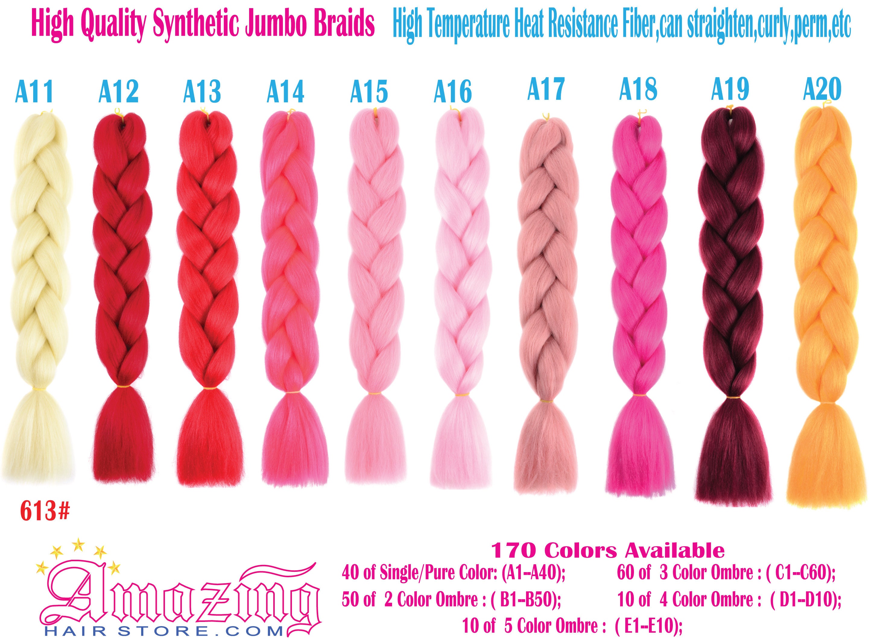 Buy 10 Get 12 PACKS Color A1~A40 of 255 Fancy Color High Quality ...