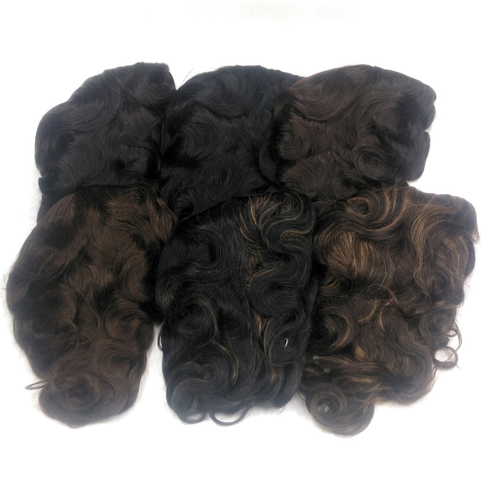 100% Soft Virgin Brazilian Human Hair Natural Wavy Curly Full | Etsy