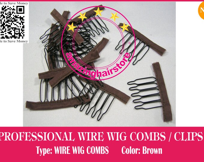 Durable 5 Teeth Security Small Wire Wig Combs/wire Clips for Lace Front ...
