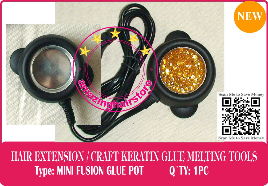 Hot Melt Glue Pot MAKING Keratin Fusion Glue Prebonded Remy - Etsy