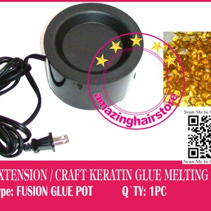 BIG Hot Melt Glue Pot 4 Keratin Fusion Glue Prebonded Human Hair ...