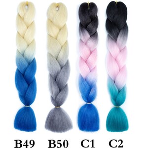 Buy 10 Receive 12 PACKS Color B1~B70 of 255 Color High Quality Braiding ...