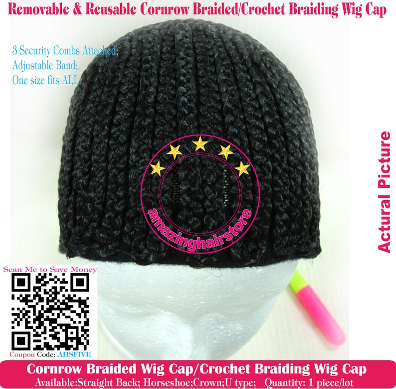 Cornrow Pro Horseshoe Braided Wig Cap/crochet Braiding Wig Cap | Etsy