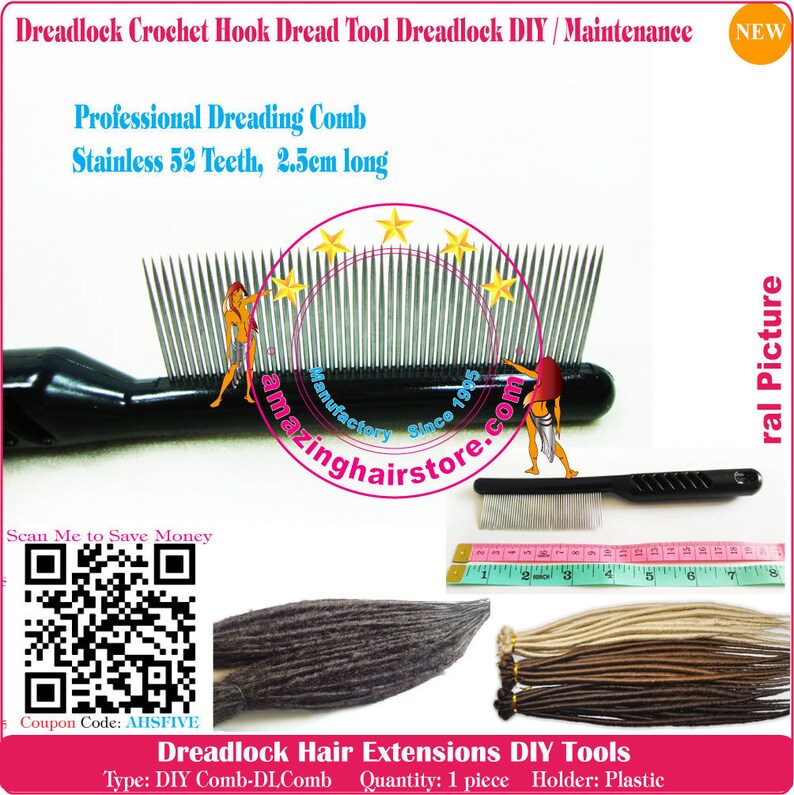 Professional Dreadlock Dreading Comb / Dread Crochet Hook - Etsy