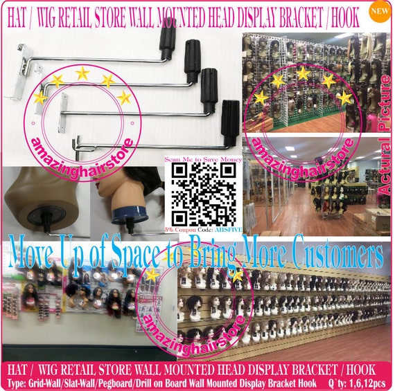 24 Styrofoam Head Holder Store Display Hook Hat Wig Retail - Etsy