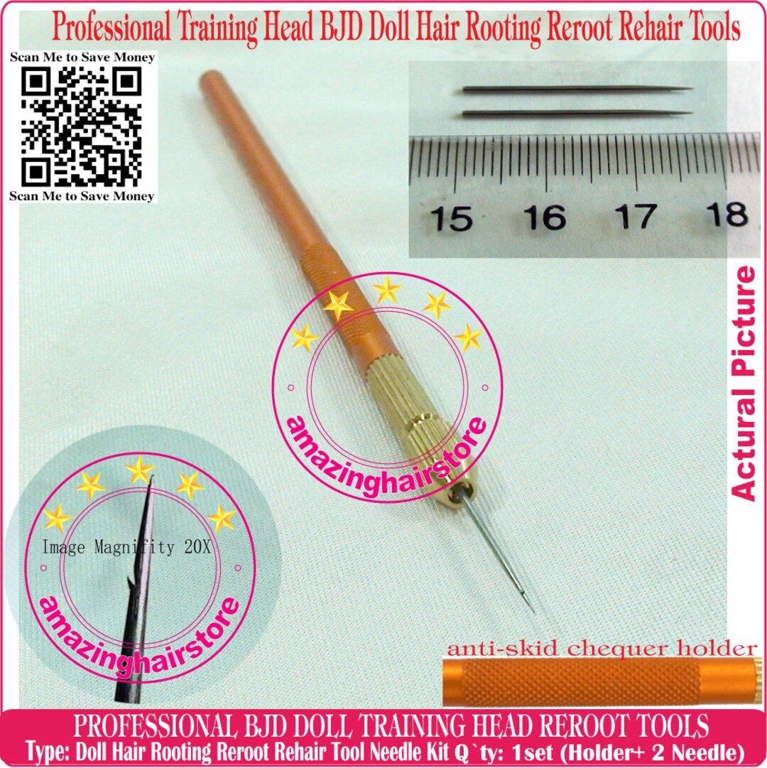 Professional Training Head BJD Doll Hair Rooting Reroot Rehair Tools ...