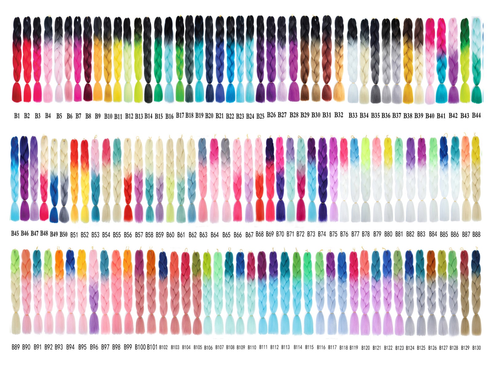 Buy 10 Get 12 PACKS Color A1~A40 of 255 Fancy Color High Quality ...