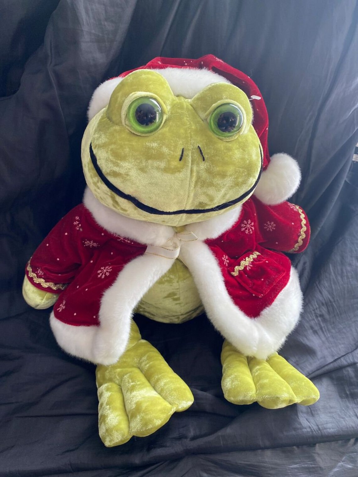 Vintage Kurt S Adler Frog Plush Holiday - Etsy