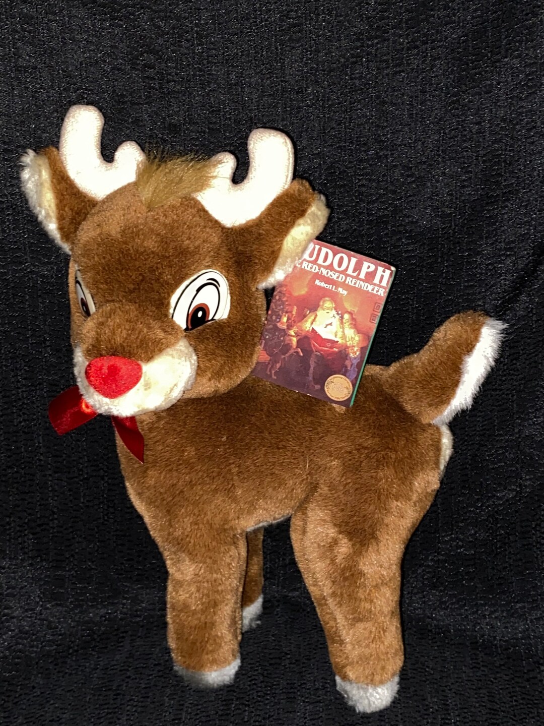 Vintage Rudolph the Red Nosed Reindeer 10.5 Applause Plush Christmas ...