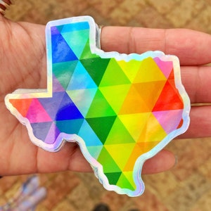 Holographic Texas Sticker Custom Decal Texas State Stick on Adhesive ...
