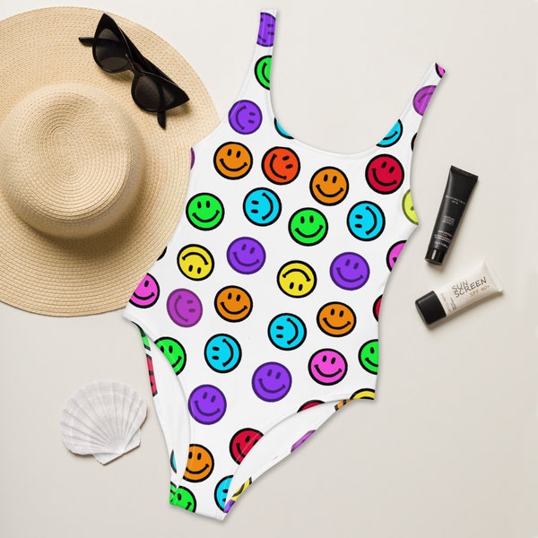 Smiley Face Swimsuit - Etsy