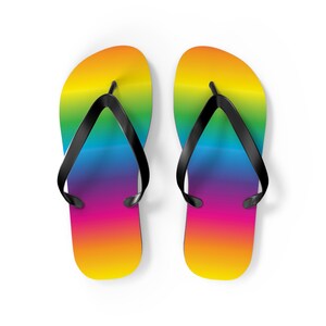 Rainbow Aura Flip Flops - Etsy
