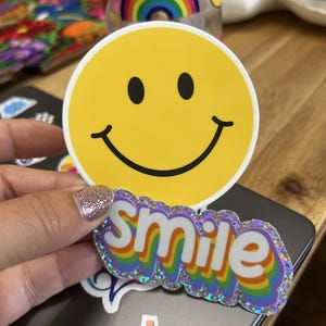 Stick With a Smile: the Quirky Grin Sticker - Etsy