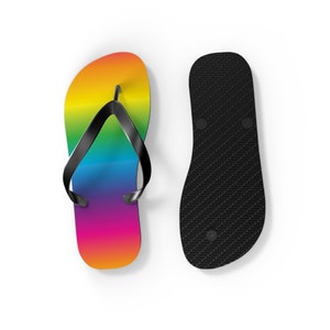 Rainbow Aura Flip Flops - Etsy