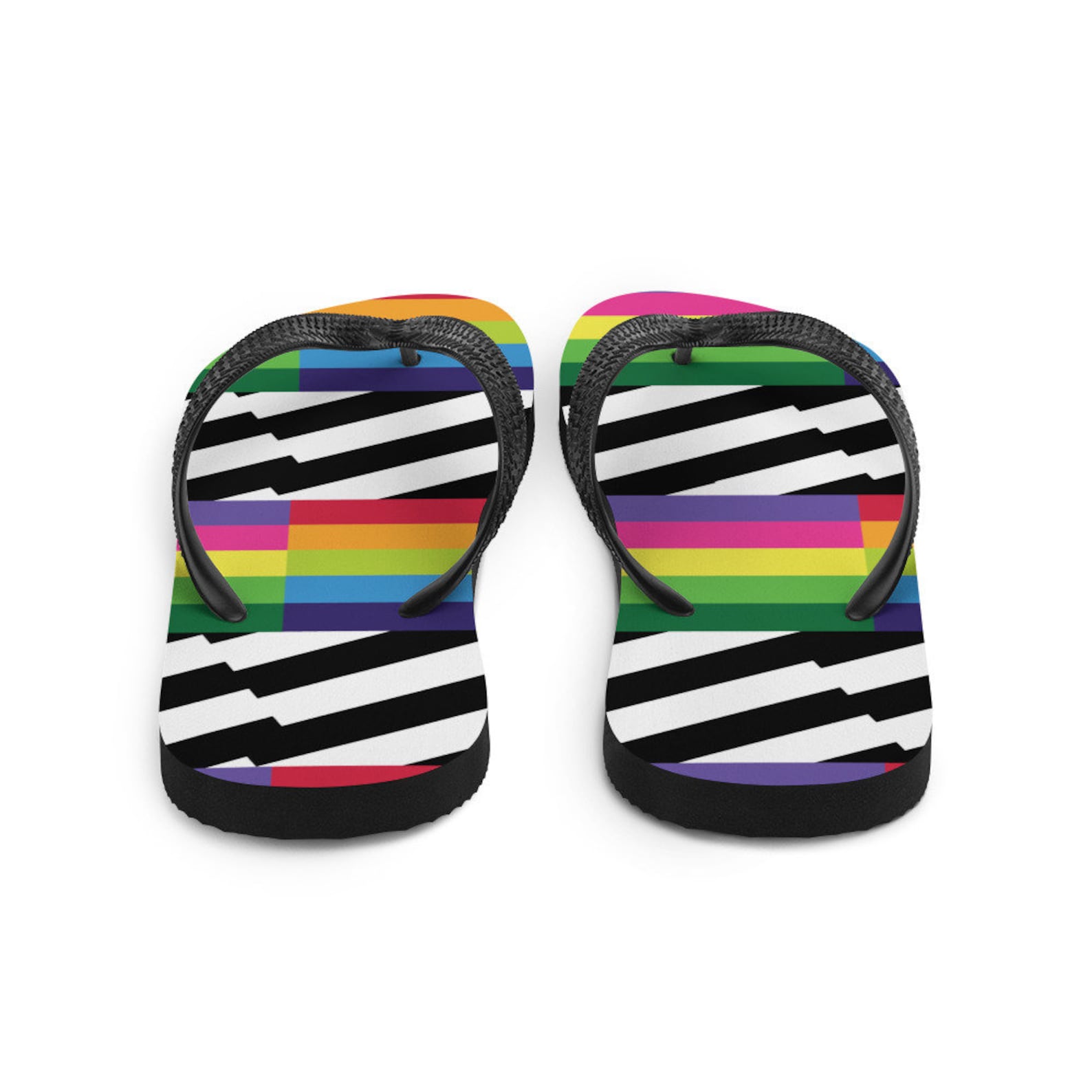 Rainbow Flip-flops Rainbow Sandals Amazing Rainbows | Etsy