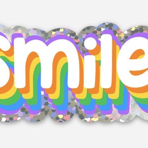 Stick With a Smile: the Quirky Grin Sticker - Etsy