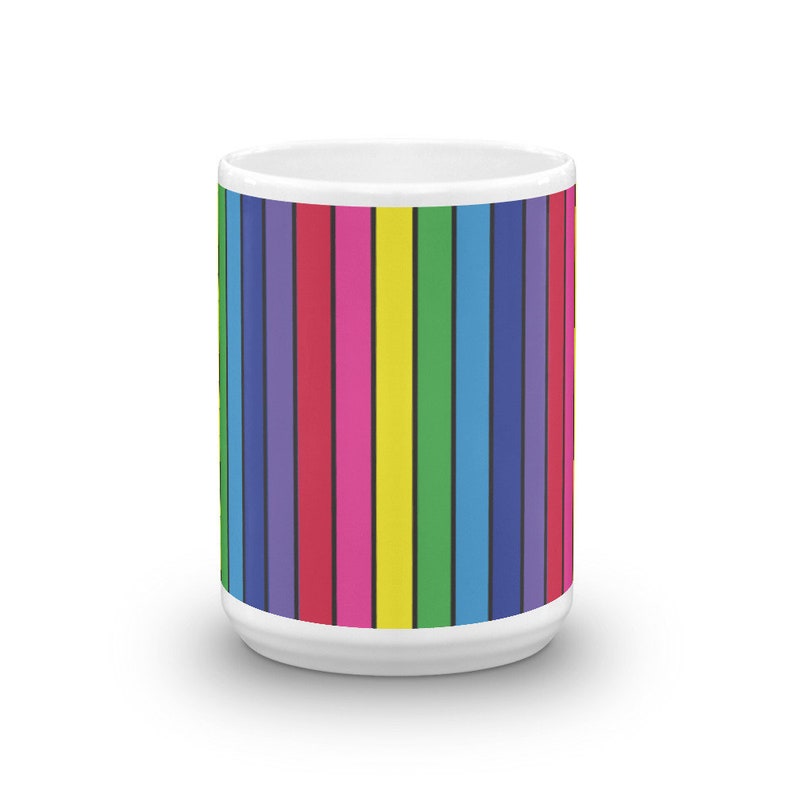 The Vivid Collection: Rainbow Striped Mug | Etsy