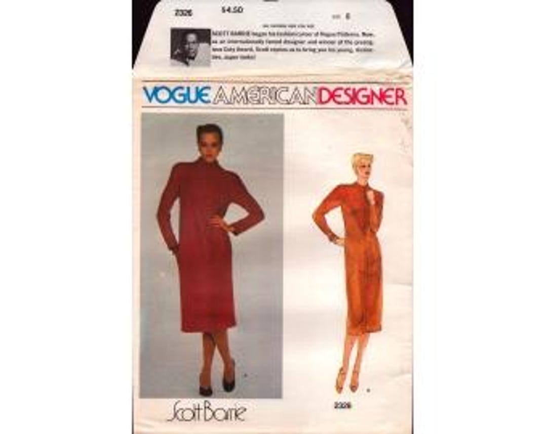 1980s Misses Loose Fitting Straight Dress Shaped Front & Back Yokes ...