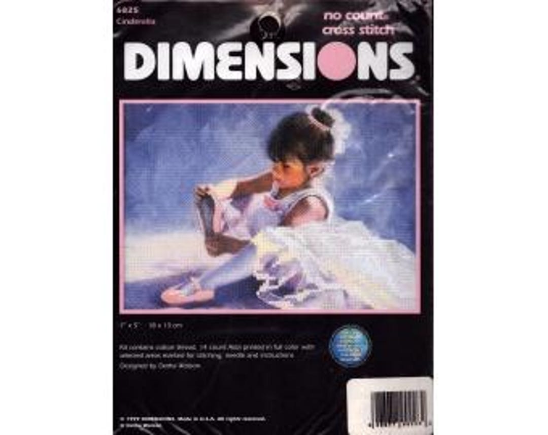 1999 Cinderella in Ballet Shoes NIP DIY Vintage No Count Cross Stitch ...