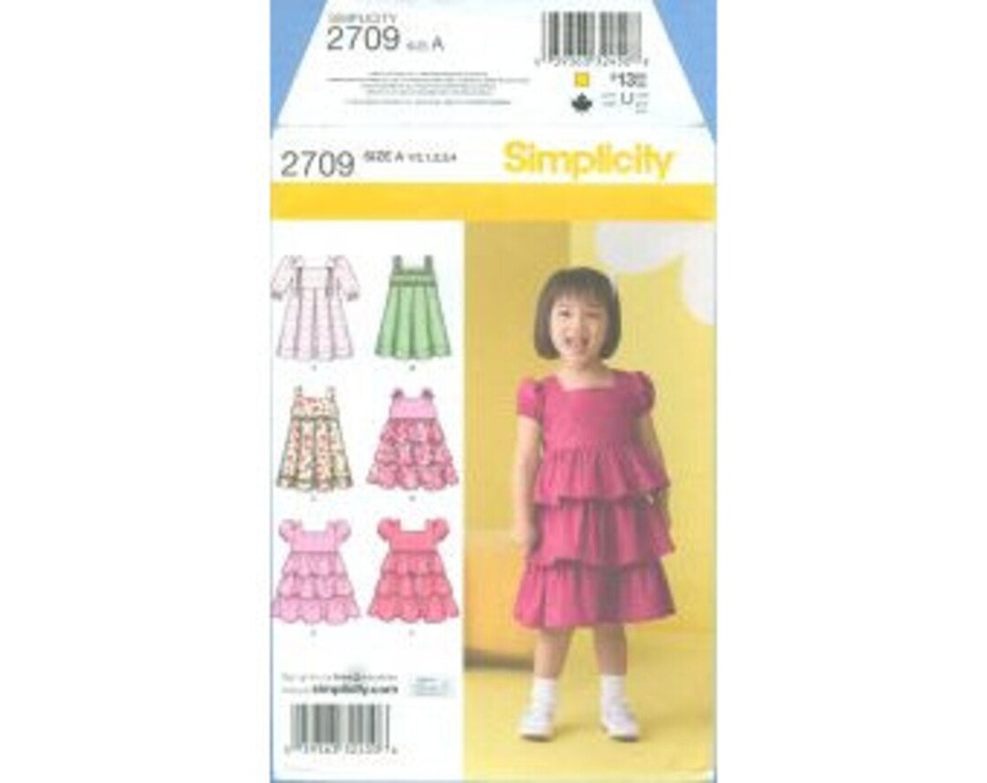 2009 Toddlers' Dress With Skirt Variations Uncut Factory Fold Size 1/2 ...