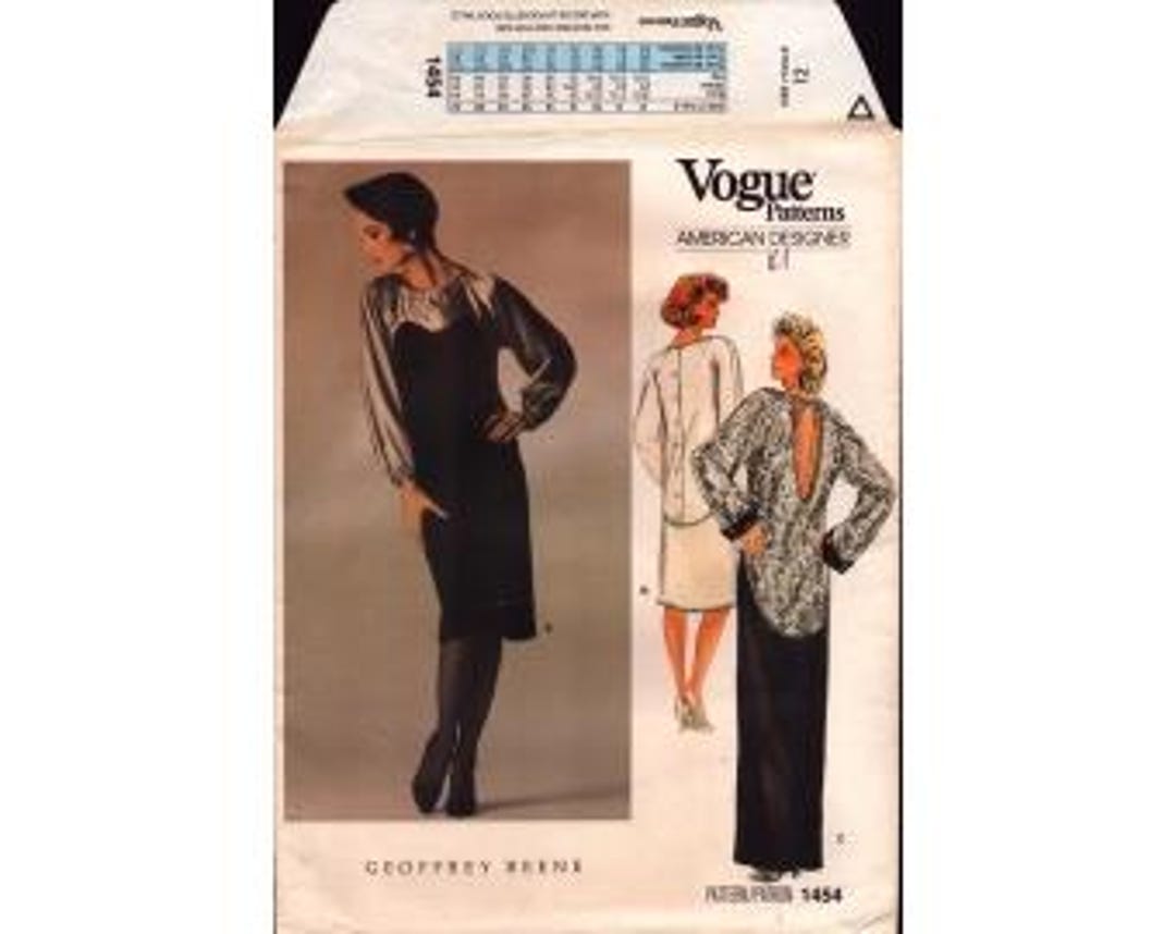 1980s Misses Loose Fitting Long Sleeve Straight or A Line Dress by ...