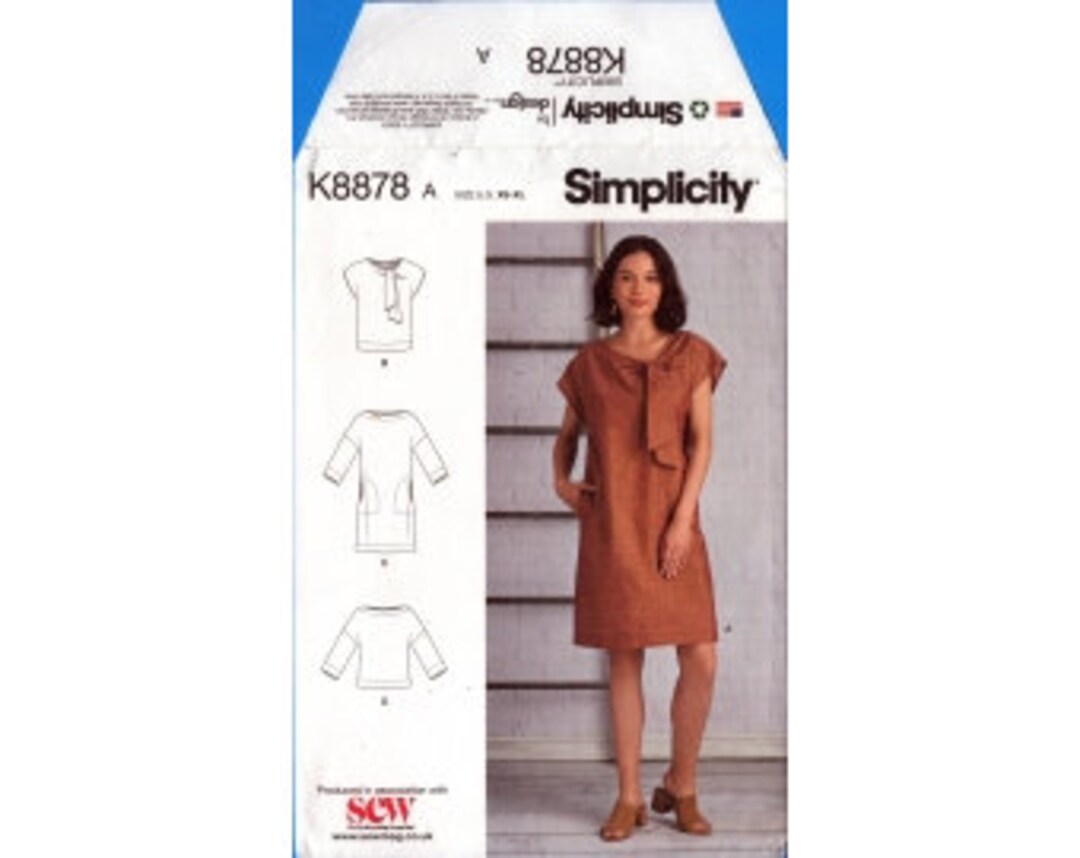 2021 Misses Extended or Below Elbow Sleeves Bateau Neck Shift Dress or ...