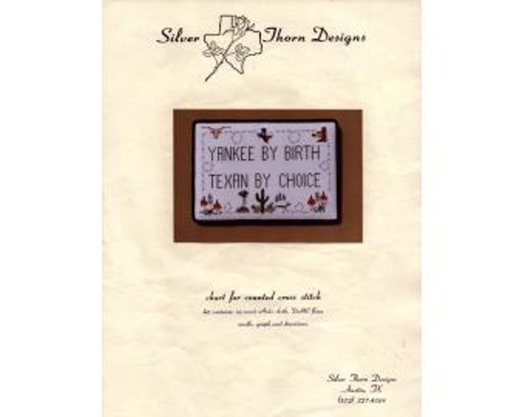 1984 Yankee by Birth Texan by Choice NIP DIY Vintage Cross Stitch Kit ...