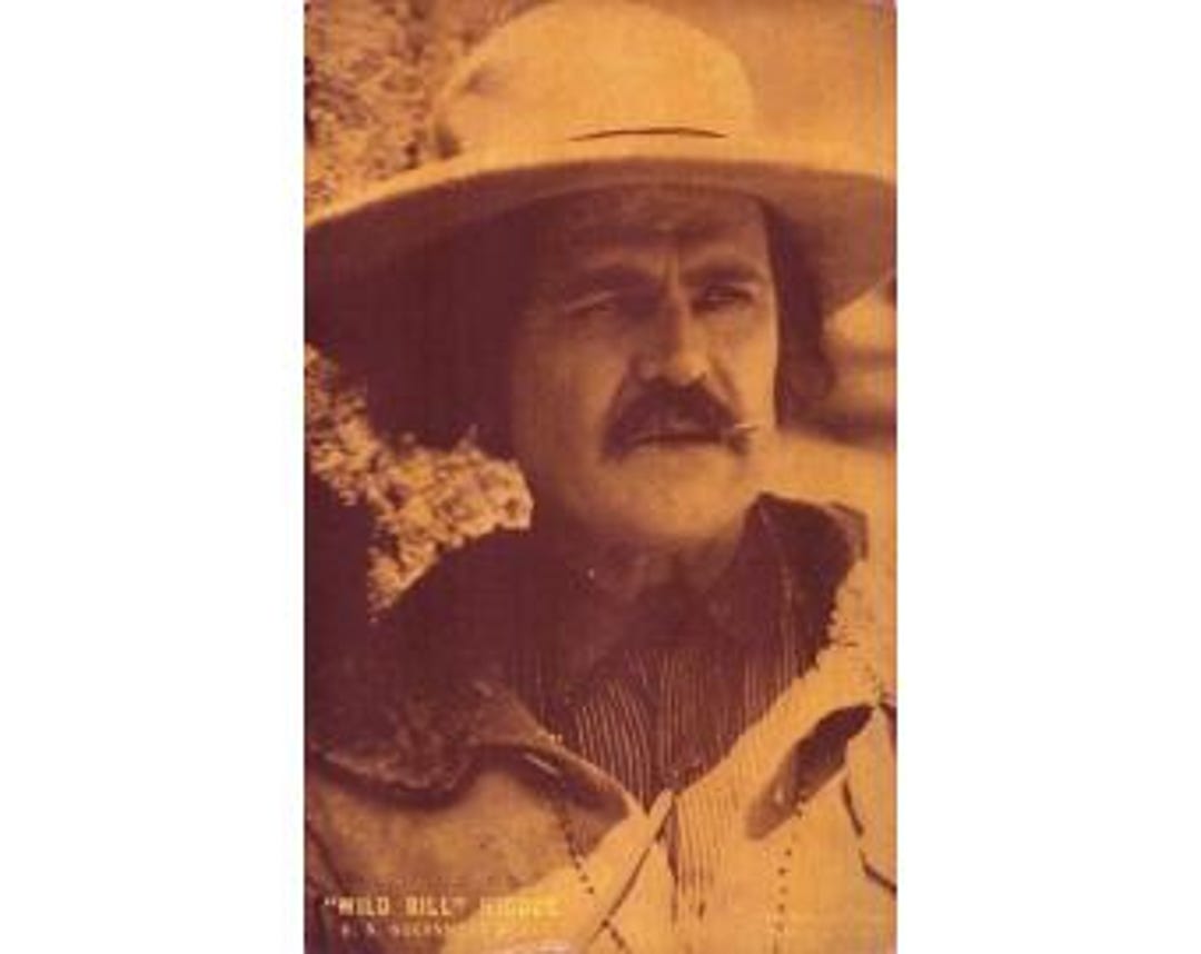1920s Wild Bill Hicock Arcade Card 1920s Exhibit Supply Company ESCO 5 ...