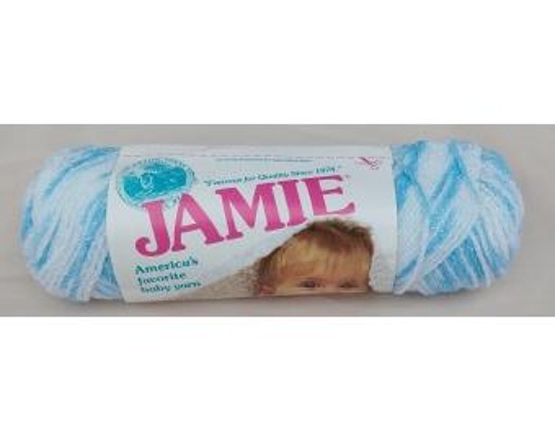 1990s Jamie Baby Pompadour Blue Note Print White Blue Variegated ...