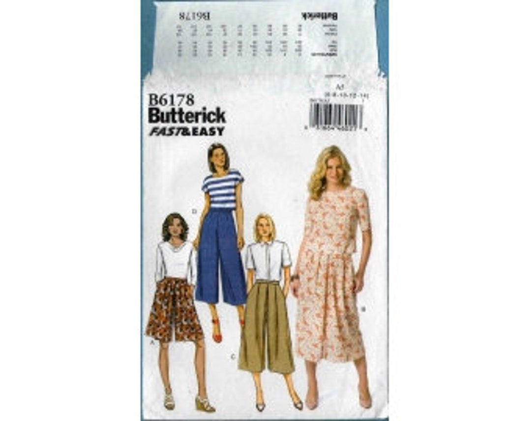 2015 Misses Back Zipper Front Pleat Culottes With Waistband Two Lengths ...