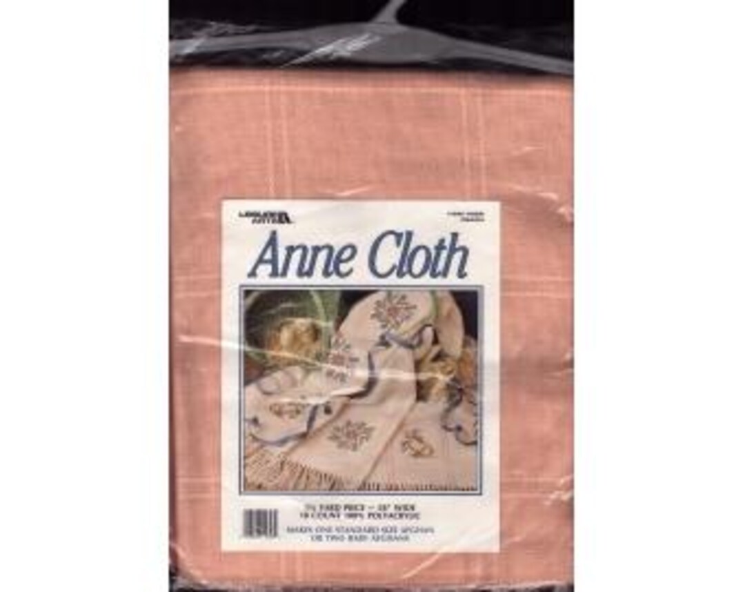 2000s 18 Count Peach Anne Cloth 100% Poly Acrylic Cross Stitch Fabric 1 ...