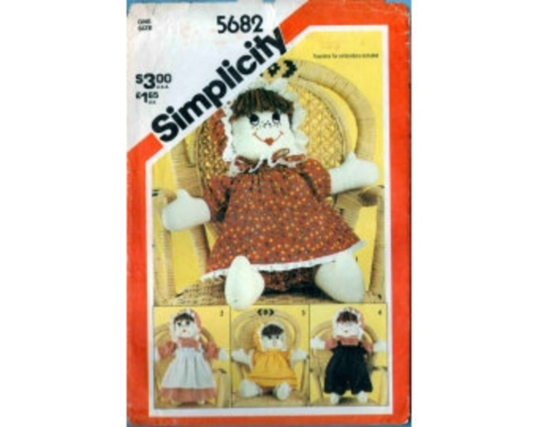 1982 Multi Face Doll Wardrobe Dress Panties Hat Top & Overalls Face ...