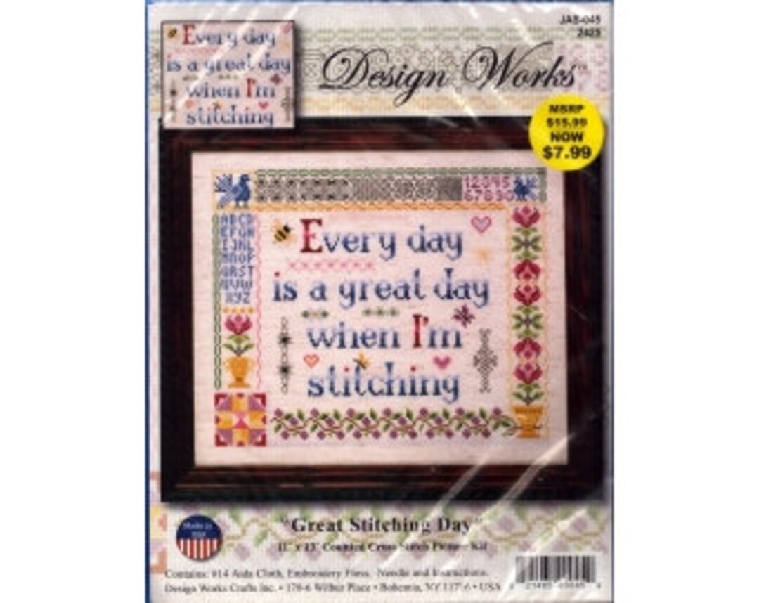 2000s Great Stitching Day NIP DIY Vintage Counted Cross Stitch Kit by ...