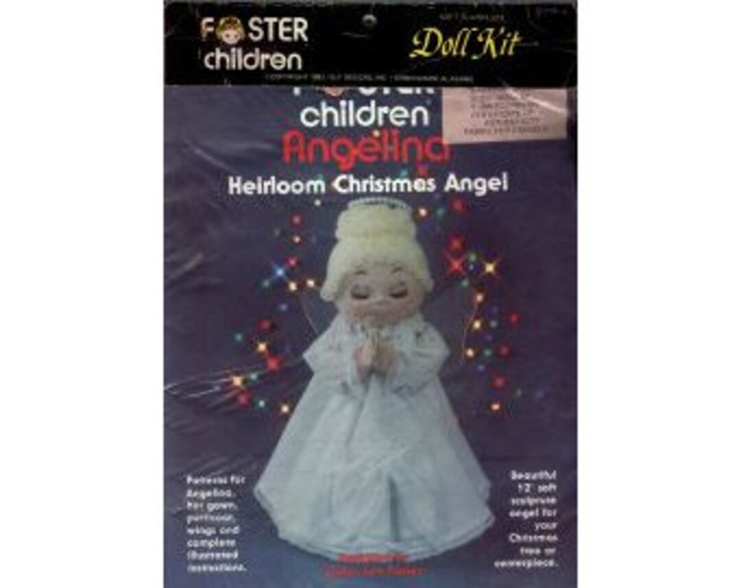 1983 Angelina Heirloom Christmas Angel DIY NIP Soft Sculpture Doll Kit ...