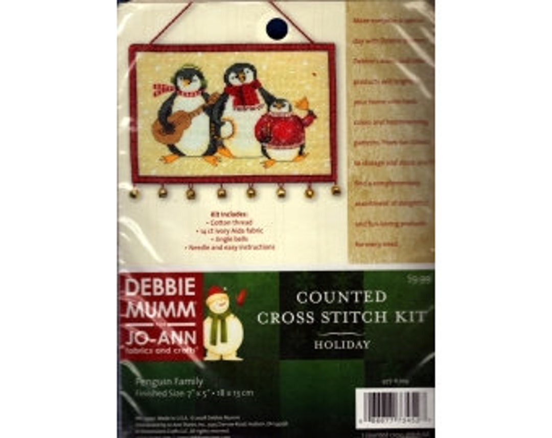 2008 Penguin Family Playing Instruments NIP DIY Counted Cross Stitch ...