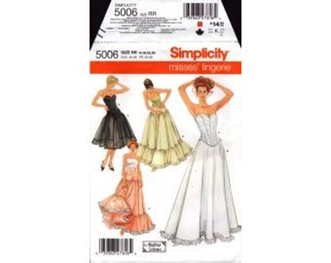 2004 Misses Lingerie Back Lace Corset Petticoat Tier Options Designer Andrea Schewe Uncut Size ...