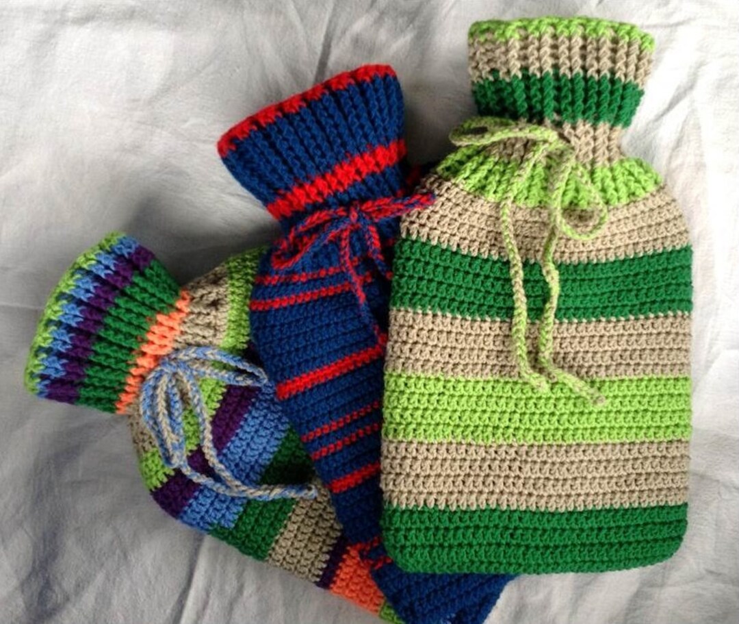 Crochet Hot Water Bottle Cover Pattern - Etsy
