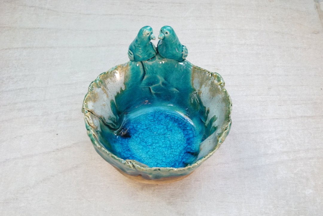 Turquoise Ceramic Bowl - A Housewarming, Engagement, or Wedding Gift ...