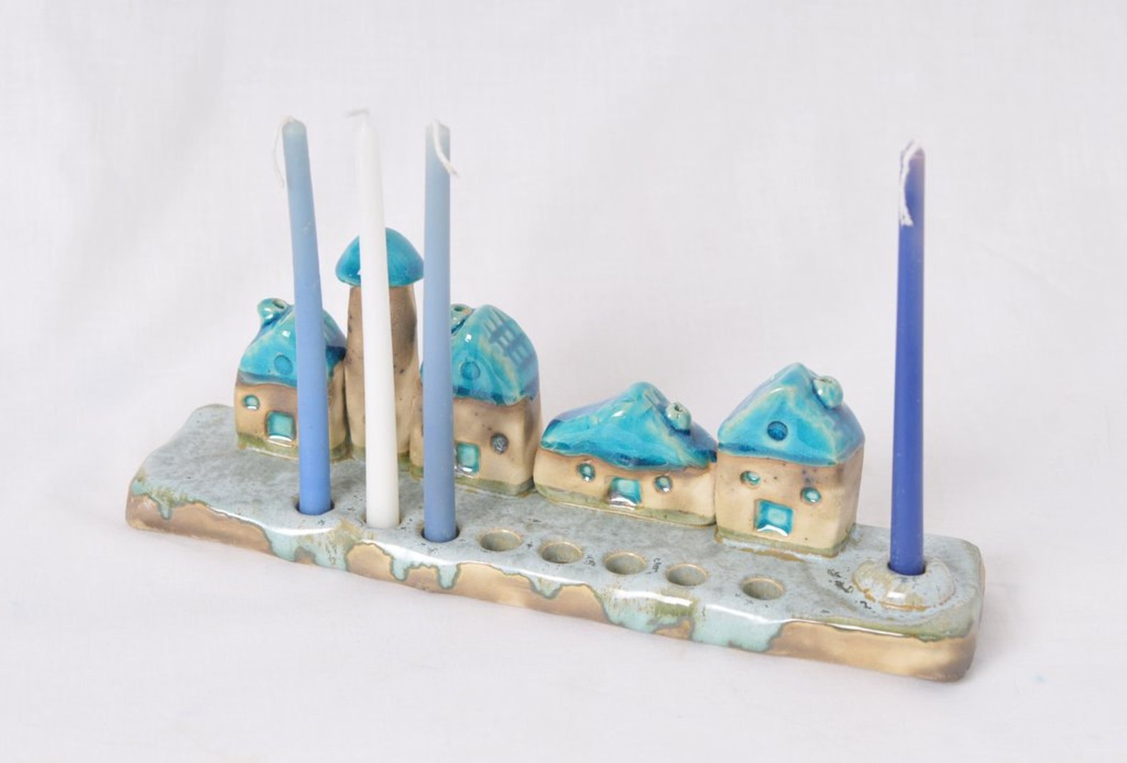 Hanukkah Menorah, Ceramic Menorah, Holidays Menorah, Hanukkia Chanukkah ...