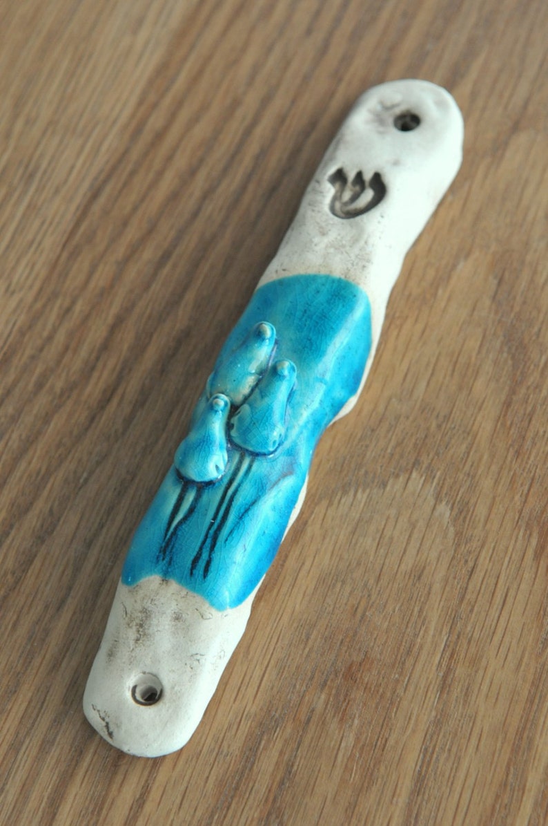 Unique Handmade Ceramic Mezuzah With Personalized Lovebird Design ...