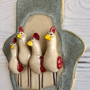 Hamsa With Four Chickens - Etsy