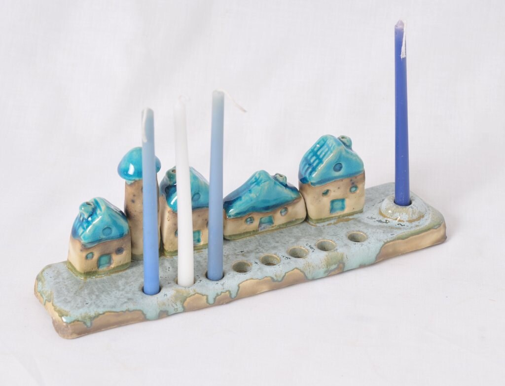 Hanukkah Menorah, Ceramic Menorah, Holidays Menorah, Hanukkia Chanukkah ...