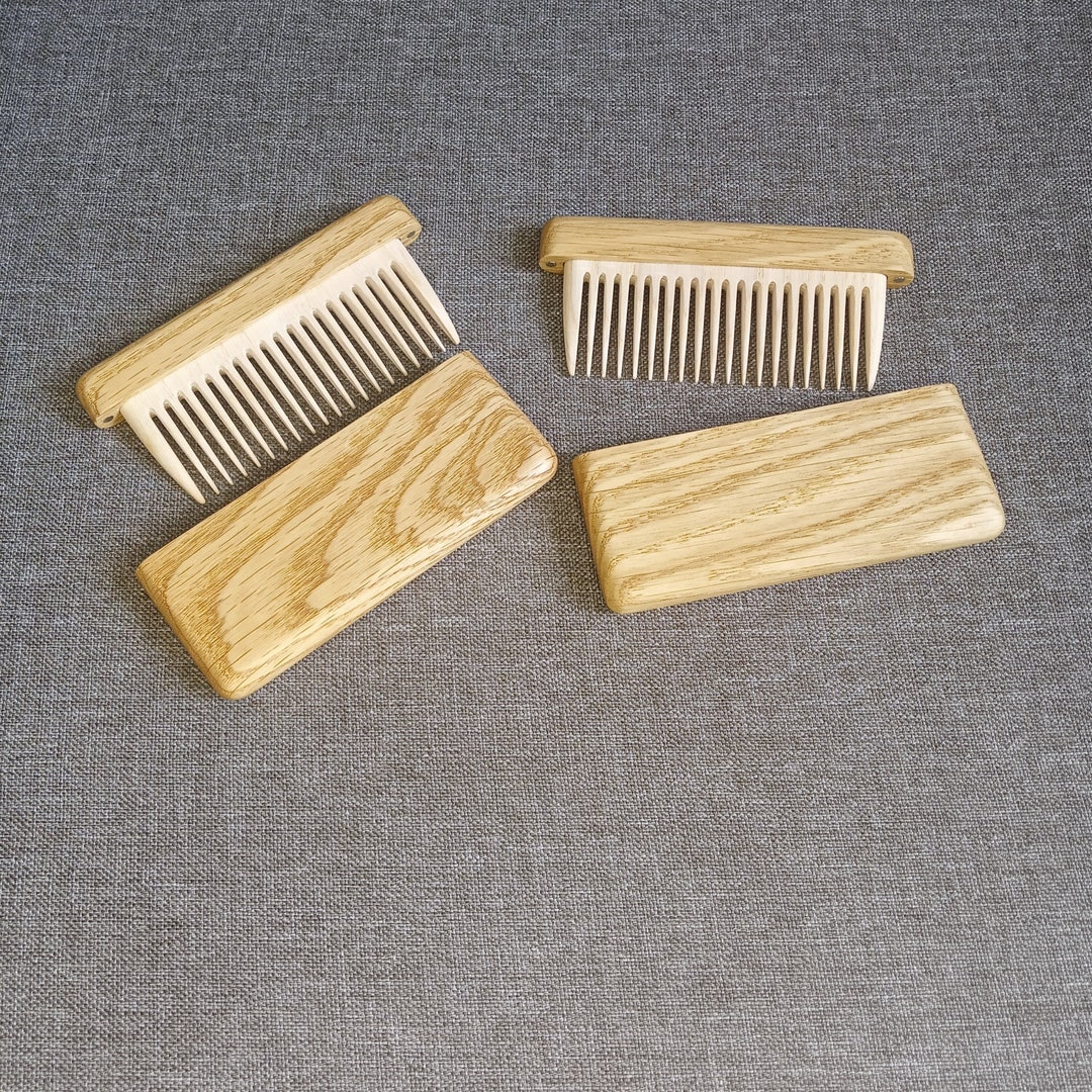Oak Comb in a Case. Wood Engraving.gift for a Girl. Beard Comb.case ...