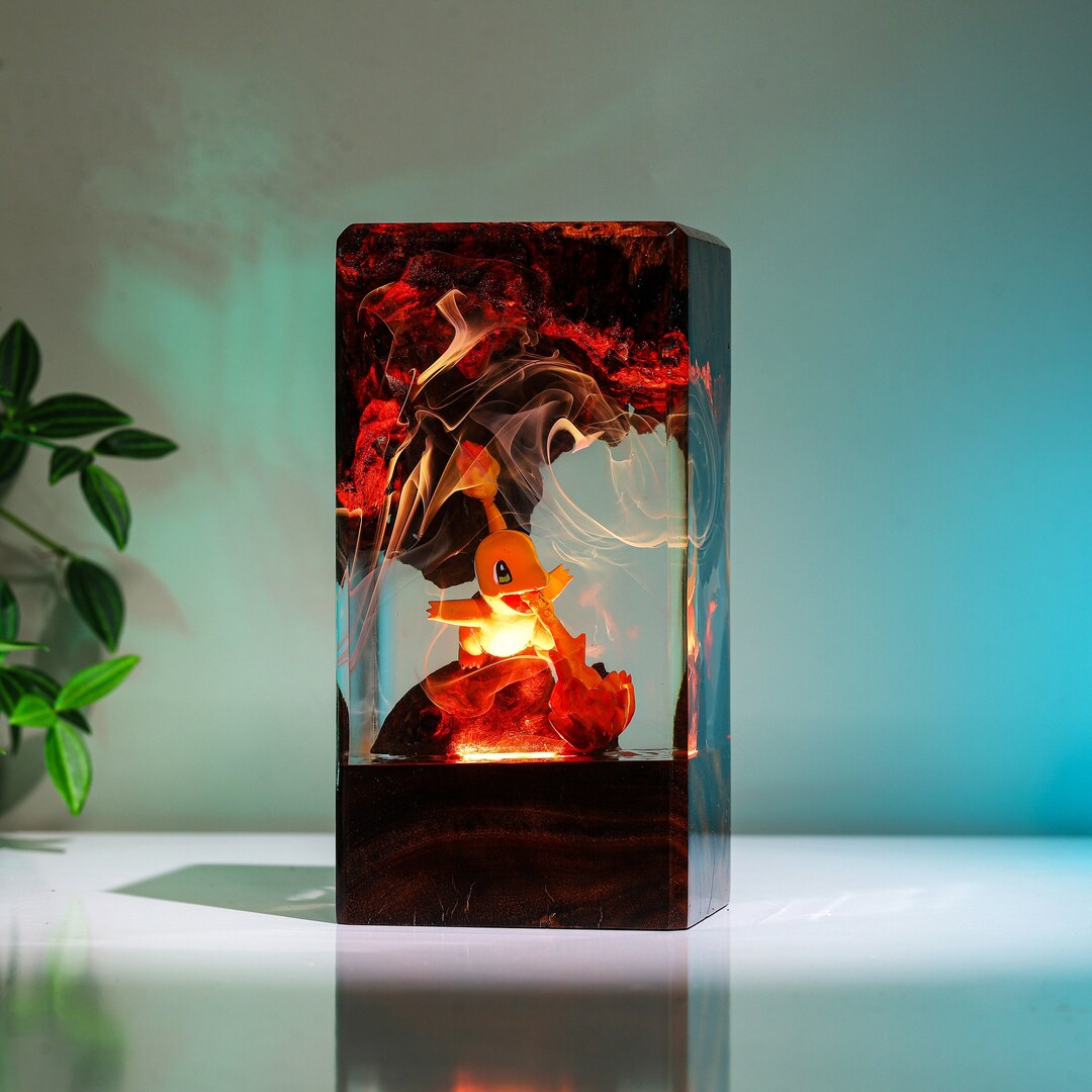 CHARMANDER Po.ke.m.on Epoxy Lamp Custom Pokemon Resin Lamp Pokemon ...