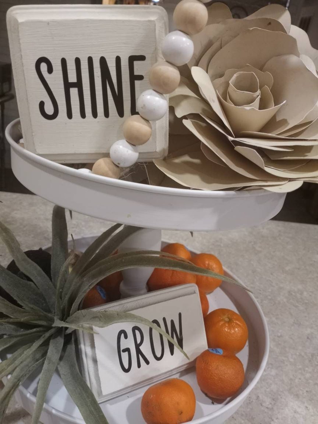 Small Shine and Grow Signs for Tiered Trays or Home Decor, Mini Black ...