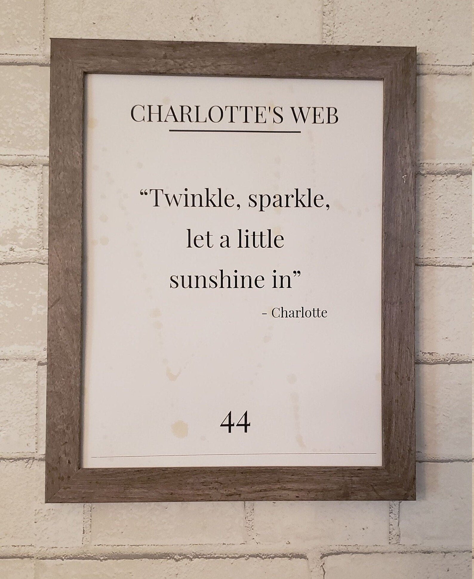 Charlotte's Web Framed Quote Distressed Book Page Framed - Etsy