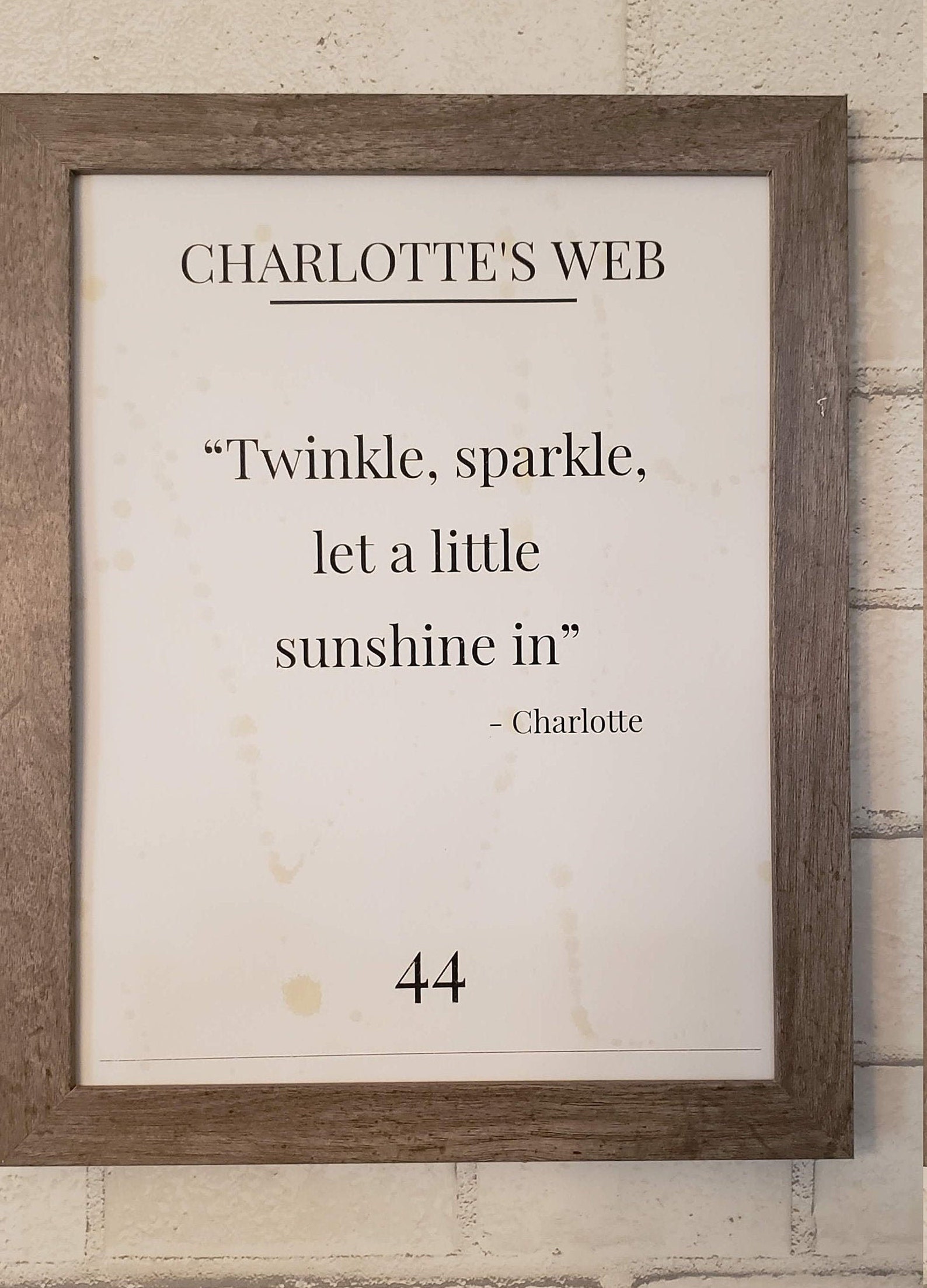 Charlotte's Web Framed Quote Distressed Book Page Framed - Etsy