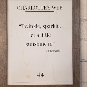 Charlotte's Web Framed Quote Distressed Book Page Framed - Etsy
