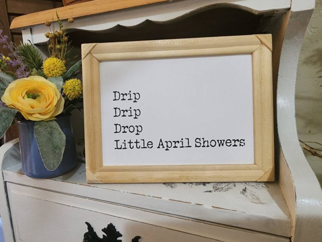 Drip Drip Drop Little April Showers Framed Quote, Bambi Song Movie ...